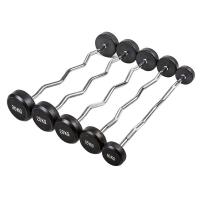 China Weight Lifting Exercise 10 15 20 25 30 Gym Equipment Free Weights Fitness Rubber Barbell for sale