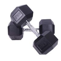 China Custom Gym Mancuernas kurzhantel equipment weight lifting dumbbell set man Fitness black rubber hex Dumbbell Sets for sale