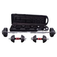 China Black Painted Cast Iron Barbell Dumbbell Set 15 20 30 50 55 KG Adjustable Weights for sale