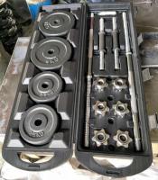 China Black Painted Cast Iron Barbell Dumbbell Set 15 20 30 50 55 KG Adjustable Weights for sale