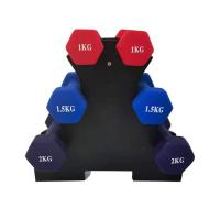 China Wholesale adjustable custom rubber coated weightlifting Vinyl dumbbells 1kg 2kg 3kg 4kg 5kg 3lb 5lb 8lb for gym for sale