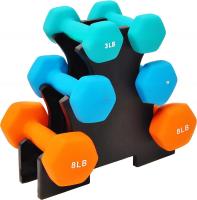 China Wholesale adjustable custom rubber coated weightlifting Vinyl dumbbells 1kg 2kg 3kg 4kg 5kg 3lb 5lb 8lb for gym for sale