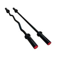 China Customized Logo Availabled Black Chromed Curl Barbell Bar for Solid Weight Lifting for sale