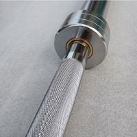 China 2200mm Gym Fitness Alloy Steel Chrome Weightlifting Barbell for Men in Silver Color for sale