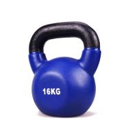 China Custom Logo Gym Home Color 16kg Neoprene Vinyl Coated Adjustable Cast Iron Weightlifting Kettlebell Set for sale