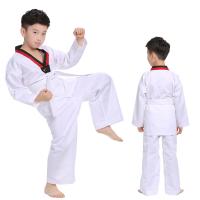 China Light weight Wtf Taekwondo Uniform 100% Cotton Martial Arts Gi for Adults Kids for sale