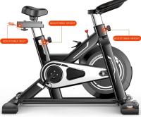 China Foldable Ultra-Quiet Indoor Cardio Gym Equipment Weight Loss Pedal Exercise Bicycle Spinning Bike in Black for sale