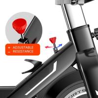 China Foldable Ultra-Quiet Indoor Cardio Gym Equipment Weight Loss Pedal Exercise Bicycle Spinning Bike in Black for sale