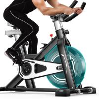China Foldable Ultra-Quiet Indoor Cardio Gym Equipment Weight Loss Pedal Exercise Bicycle Spinning Bike in Black for sale