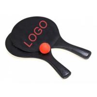 China Customized Logo Colored Wooden Beach Paddle Ball Set for Training High Quality Beach Racket for sale