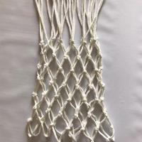 China Customized Logo Availabled Nylon Basketball Net for Outdoor Matches in White Blue Red for sale