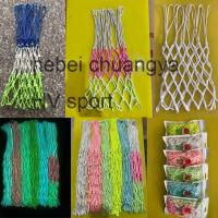 China Customized Logo Availabled Nylon Basketball Net for Outdoor Matches in White Blue Red for sale