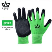 China Flexible and Protective Heavy Duty Nylon Rubber Coated Work Gloves for Hand Protection for sale