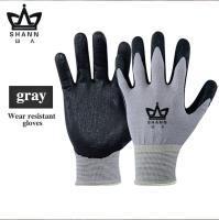 China Flexible and Protective Heavy Duty Nylon Rubber Coated Work Gloves for Hand Protection for sale