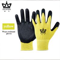 China Flexible and Protective Heavy Duty Nylon Rubber Coated Work Gloves for Hand Protection for sale