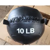 China Custom logo black leather medicine ball Training Exercise soft Wall Ball for sale
