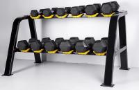China 5kg Black Rubber Coated Cast Iron Hex Dumbbell Set Perfect for Home Strength Training for sale