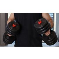 China 40kg/50kg Adjustable Cement Dumbbells Barbell Kettlebell Set for Home Fitness in Blue for sale