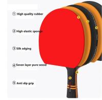 China 170g Custom Logo Sports Team Rubber Pingpong Racket with Balls Table Tennis Paddle Set for sale