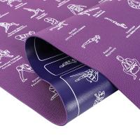 China Wholesale Instructional Yoga Mat with Poses Printed Eco friendly PVC sports mat home gym cork PVC Yoga Mats for sale