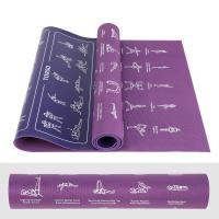 China Wholesale Instructional Yoga Mat with Poses Printed Eco friendly PVC sports mat home gym cork PVC Yoga Mats for sale