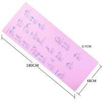 China Wholesale Instructional Yoga Mat with Poses Printed Eco friendly PVC sports mat home gym cork PVC Yoga Mats for sale
