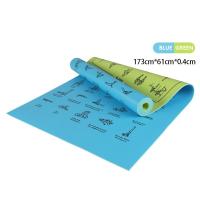 China Wholesale Instructional Yoga Mat with Poses Printed Eco friendly PVC sports mat home gym cork PVC Yoga Mats for sale