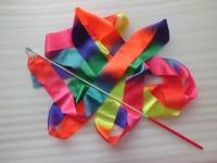 China Colorful Artistic Gymnastic Equipment 4m Streamer with Twirling Rod and Custom Logo for sale