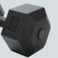 China Custom logo black cement hex dumbbell environmental protection cement dumbbells for sale