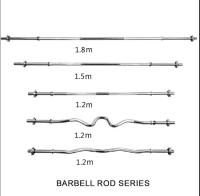 China Hot Selling Steel Chromed Threaded Rod Ez Barbell Curl Barbell Bar Gym Home 1.8M 1.5M 1.2M Weightlifting Barbell Bar for sale
