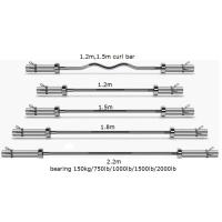 China Hot Selling Steel Chromed Threaded Rod Ez Barbell Curl Barbell Bar Gym Home 1.8M 1.5M 1.2M Weightlifting Barbell Bar for sale