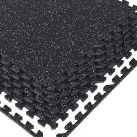 China EPDM Granules Gym Rubber Floor Mat for Elastic Weight Lifting Gym Flooring 500*500mm for sale