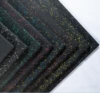 China EPDM Granules Gym Rubber Floor Mat for Elastic Weight Lifting Gym Flooring 500*500mm for sale