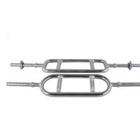 China 10kg Steel Gym Weightlifting Curl Bar with Screw Collars 34 Inch Olimpic Tricep Bar for sale