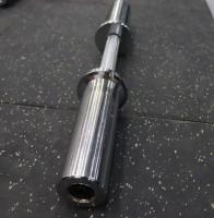 China Hot Selling Custom Logo Gym Fitness 20 Inch Chrome Plating Short Handle Barbell Bar for sale