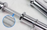 China Hot Selling Custom Logo Gym Fitness 20 Inch Chrome Plating Short Handle Barbell Bar for sale