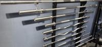 China Hot Selling Custom Logo Gym Fitness 20 Inch Chrome Plating Short Handle Barbell Bar for sale