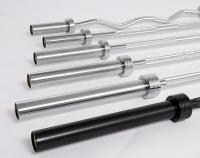 China Unisex Black Chrome Barbell Straight Curved Steel Bar for Fitness Training Equipment for sale