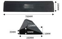 China Rubber Squat Wedge Calf Block Ramp 70*16*5cm for Full Motion Squat Exercise in Black for sale