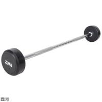 China Fixed Curl and Straight Rubber Barbell Gym Equipment Round Barbell For Sale for sale