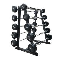 China Fixed Curl and Straight Rubber Barbell Gym Equipment Round Barbell For Sale for sale