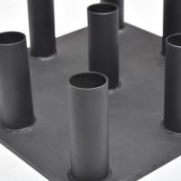 China Wholesale Vertical Barbell Stand 50mm Metal Barbell Bar Racks Storage 9 Holes Barbell Rack Bar Holder for sale