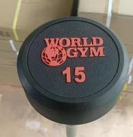 China China Wholesale Fitness Equipment Different Weight Fixed Straight EZ Curl Rubber Barbell for sale