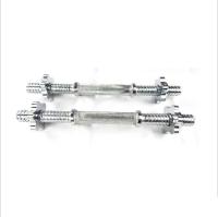 China Hot Sale Chromed Dumbbell Bar Dumbbell Handle Screw Thread Dumbbell Bar for sale