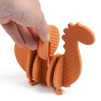 China 6PCS Baby Silicone Toys Building Blocks Dinosaur CE / EN71 / FDA for sale