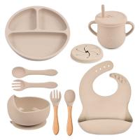 China FDA Baby Silicone Feeding Set 200ml Silicone Tableware Set for sale