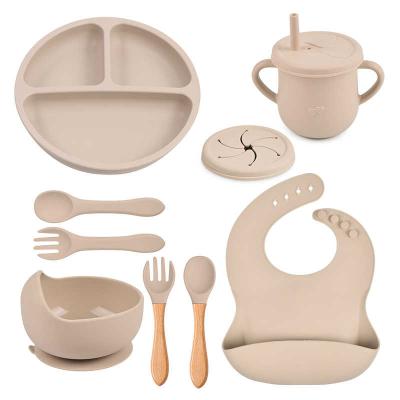 China FDA Baby Silicone Feeding Set 200ml Silicone Tableware Set for sale