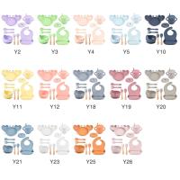 China Round 3 Years Old Silicone Dinnerware Set Microwave Safe Soft for sale