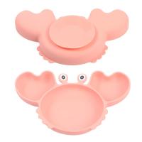 China Round 3 Years Old Silicone Dinnerware Set Microwave Safe Soft for sale