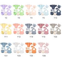 China Blue Pink Lobster Baby Silicone Feeding Set 0-3 Years Old for sale